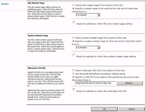 bi architects how to hide recycle bin and all site content in