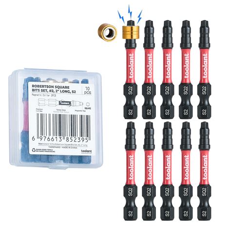Square Bit Set Impact S2 Steel Square Drill Bit With Magnetic Cnc Mac