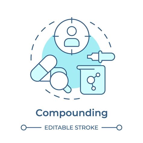 Compounding Soft Blue Concept Icon Pharmaceutical Preparation Making