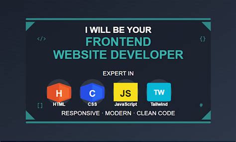 be your frontend website developer uses html css javascript and