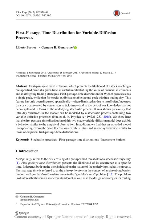 First Passage Time Distribution For Variable Diffusion Processes