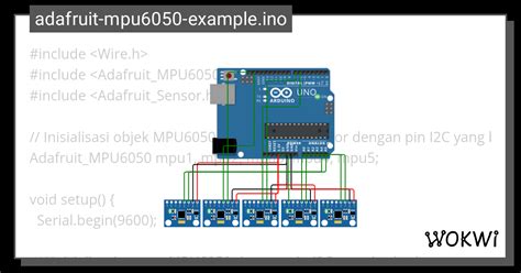 Adafruit Mpu6050 5bh Ino I2clain Wokwi ESP32 STM32 Arduino Simulator