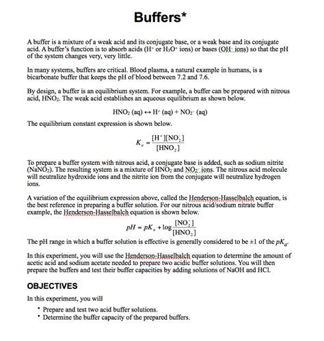 solved buffer lab experiment please fill in the table on