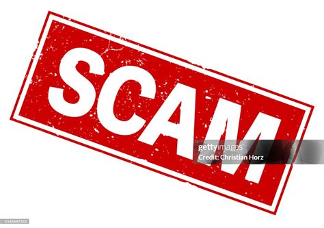 Word Scam On Red Rubber Stamp Print High Res Vector Graphic Getty Images