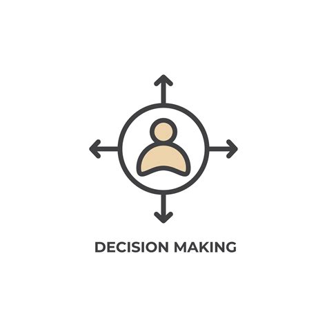 Vector Sign Of Decision Making Symbol Is Isolated On A White Background