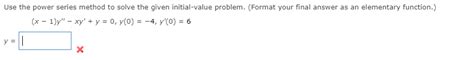 solved use the power series method to solve the given