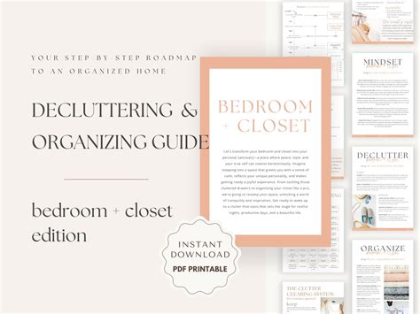 Home Organizing Decluttering Guide Declutter Your Closet Checklist Organizing Printable