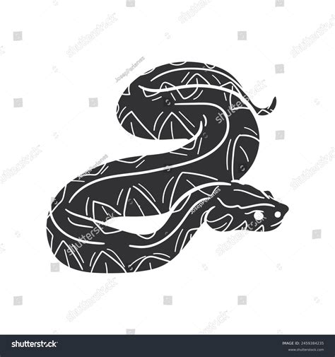 Python Icon Silhouette Illustration Snake Vector Stock Vector Royalty