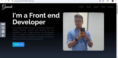 Ganesh S On Linkedin Webdev Javascript Portfolio Frontend React