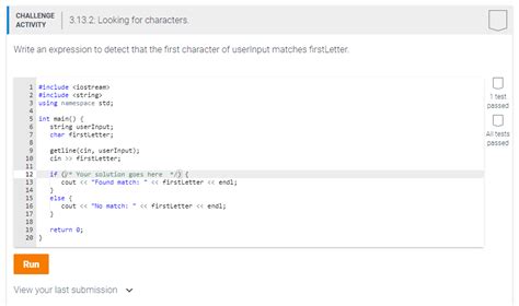 Solved Challenge Activity 3132 Looking For Characters
