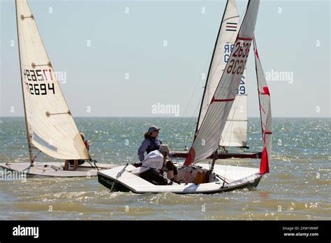 Local Sailing Enthusiatsts Enjoying Dinghy Racing At Hythekentuk