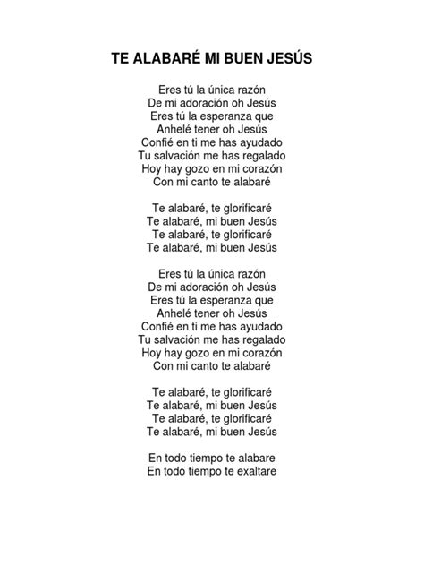 Alabanzas A Mi Buen Jesús Pdf Salvación Jesús