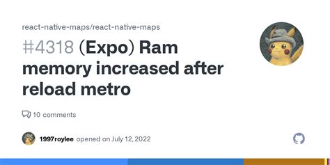 Expo Ram Memory Increased After Reload Metro · Issue 4318 · React