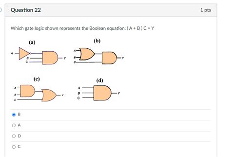 Solved Which Gate Logic Shown Represents The Boolean Chegg