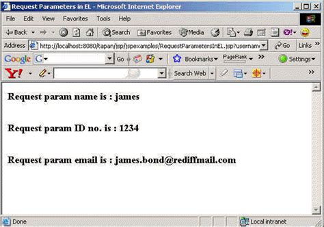Request Parameters In El