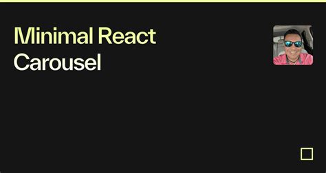 Minimal React Carousel Codesandbox
