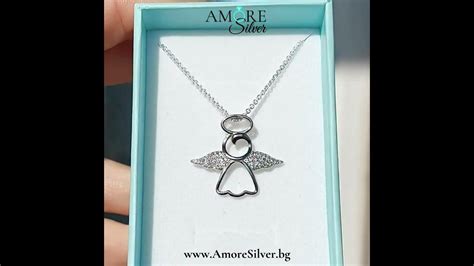 Сребърно колие Ангел Youtube