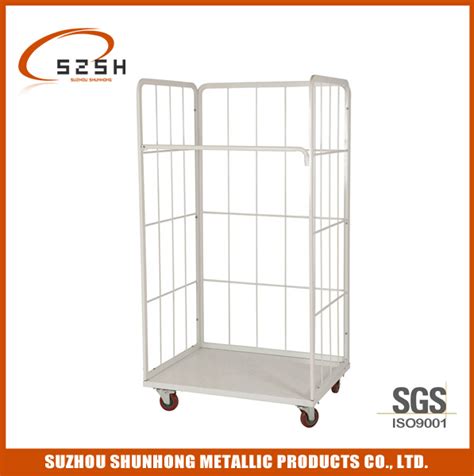 Warehouse Steel Material Folding Logistics Logistics Roll Cage Foldable Roll Container And