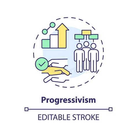 Progressivism Ideology Multi Color Concept Icon Stock Vector