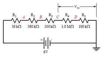 Determine The Voltage At Each Point With Respect To Ground Physics Forums