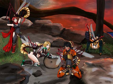 Rule 34 4girls 4monsters Anal Anal Sex Armor Armored Boots Armored