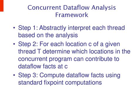 towards tractability of dataflow analysis for concurrent programs ppt