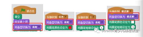 优秀课程案例：使用scratch自制电子画板（scratch画笔类积木、事件类积木中消息广播的应用） csdn博客