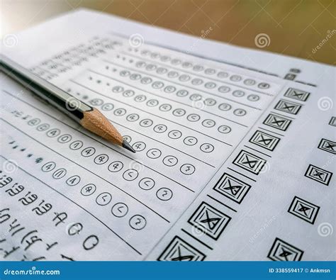 Test And Examination Materials Featuring Elements Like A Pencil Paper