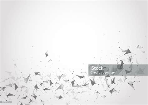 다각형 공간 배경과 연결 점 들과 라인을 추상화 합니다 현대 과학 기술 개념입니다 디지털 데이터 시각화입니다 벡터 일러스트 레이