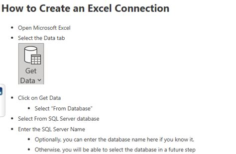 How To Create Excel Connection To A Sql Database Microsoft Qanda