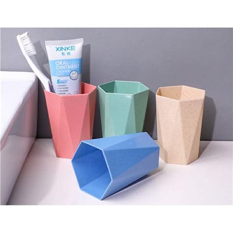 Jual Gelas Jerami Gandum Ramah Lingkungan Gelas Bentuk Segienam Bahan