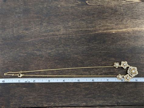 Nadri Prima Cz 18k Yellow Gp Floral Necklace Bridal 45 Etsy