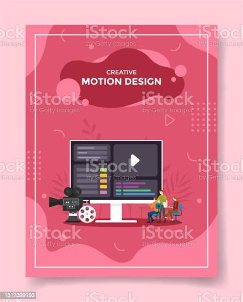 배너 전단지 책 표지 액상 모양 플랫 스타일잡지 템플릿용 모션 디자인 컨셉 디자인에 대한 스톡 벡터 아트 및 기타 이미지