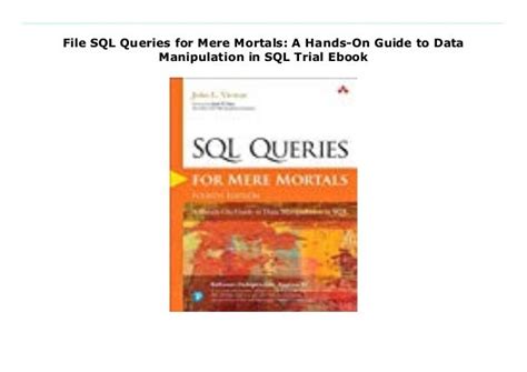 Sql Queries For Mere Mortals Pdf Download