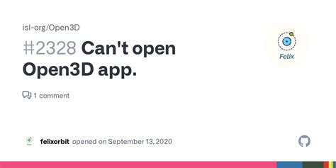 Cant Open Open3d App · Issue 2328 · Isl Orgopen3d · Github