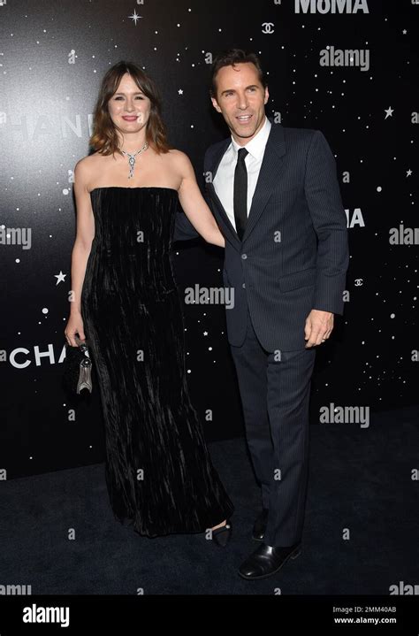 Actors Emily Mortimer Left And Husband Alessandro Nivola Attend The