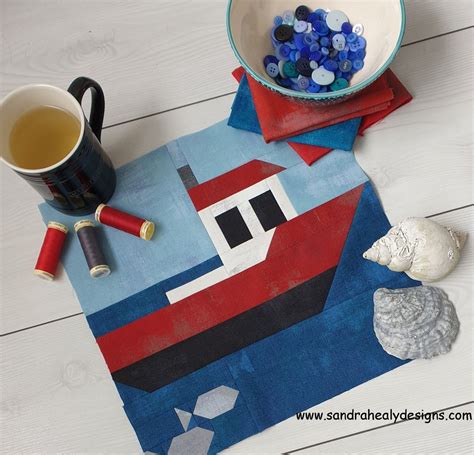 Nautical Boat Quilt Block Pattern Machine Pieced Digital Pdf Instant Download Etsy