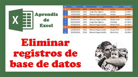 ¿cómo eliminar datos de una base de datos en excel