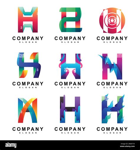 Colorful H Logo Cut Out Stock Images And Pictures Alamy
