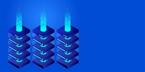 Cloudbased Hightech Data Storage Mainframe And Powered Server In Data