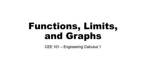 Functions And Limits Pptx