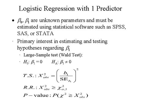 Logistic Regression Logistic Regression Binary Response Variable And