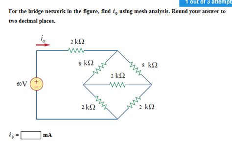 solved for the bridge network in the figure find i0 using