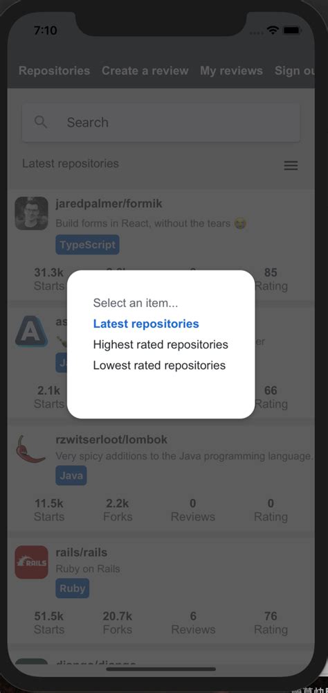 Github Rickycyangrate Repository App React Native Practice