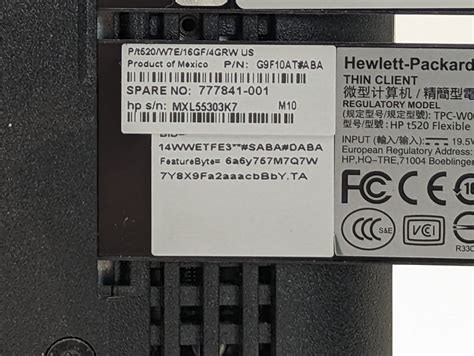 Hp T520 Flexible Thin Client 4gb Ram 16gb Ssd Windows 7 No Stand G9f