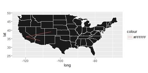 R How To Add Geo Spatial Connections On A Ggplot Map Stack Overflow