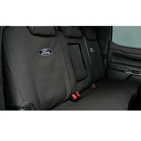 Genuine Ranger Super Duty Super Cab Black Duck Rear Seat Covers Black