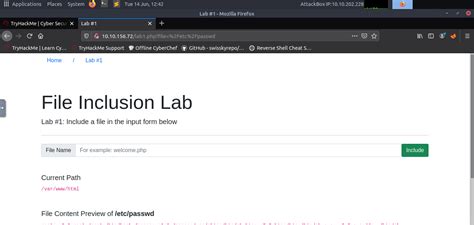 GitHub R1skkam TryHackMe File Inclusion File Inclusion This Room Introduces File Inclusion