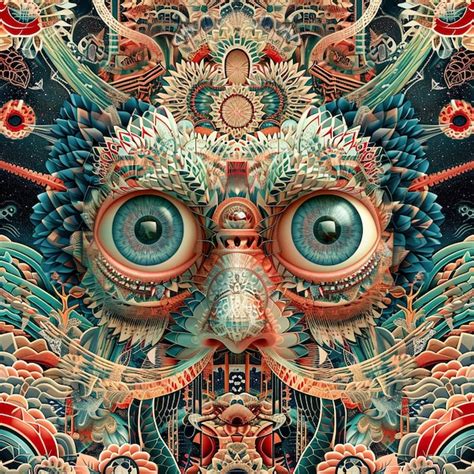 Symmetrical Geometric Lattice Pattern Parallel Perspective Projection Premium Ai Generated Image