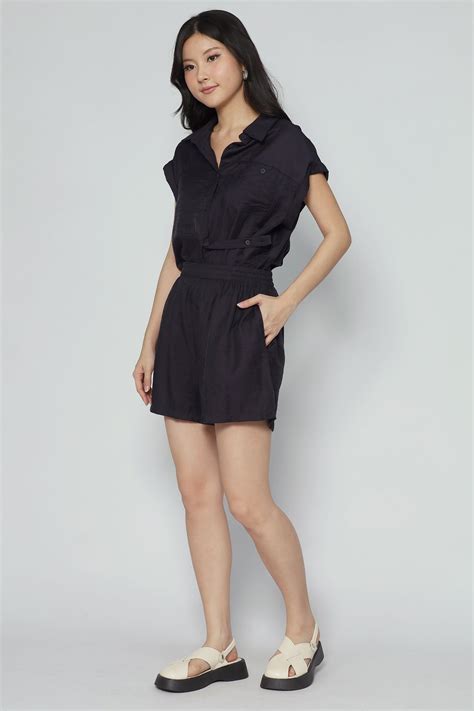 Perryu 2 In 1 Top And Shorts Set In Navy